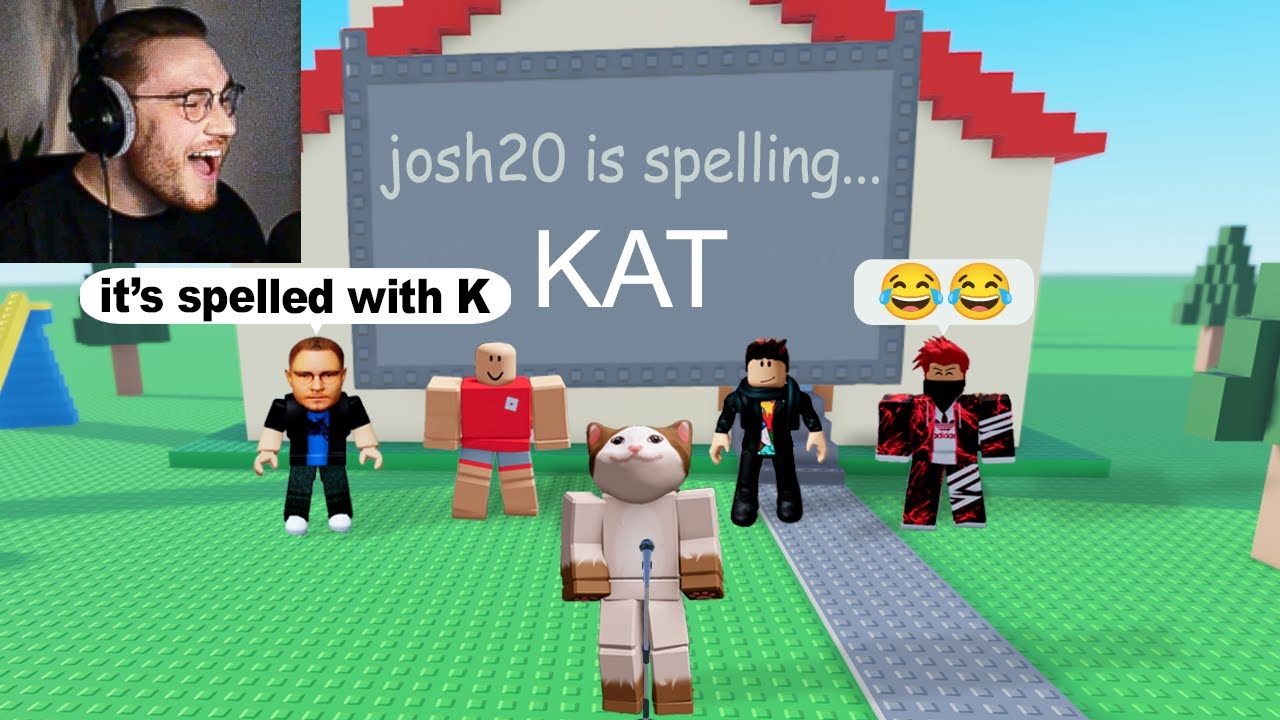 ohnepixel trolls kids in roblox spelling bee - YouTube