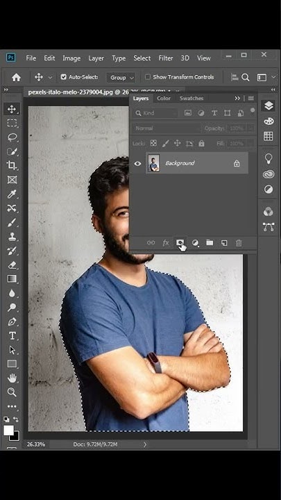 How To Remove Background || Photoshop Tutorial #shorts - YouTube