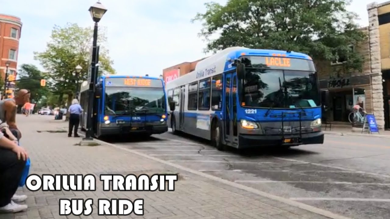 Orillia Transit Bus Ride From Downton Terminal To Mississauga & Rose ...