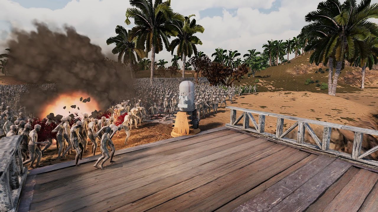 Phalanx defense system vs 10000 zombies - YouTube
