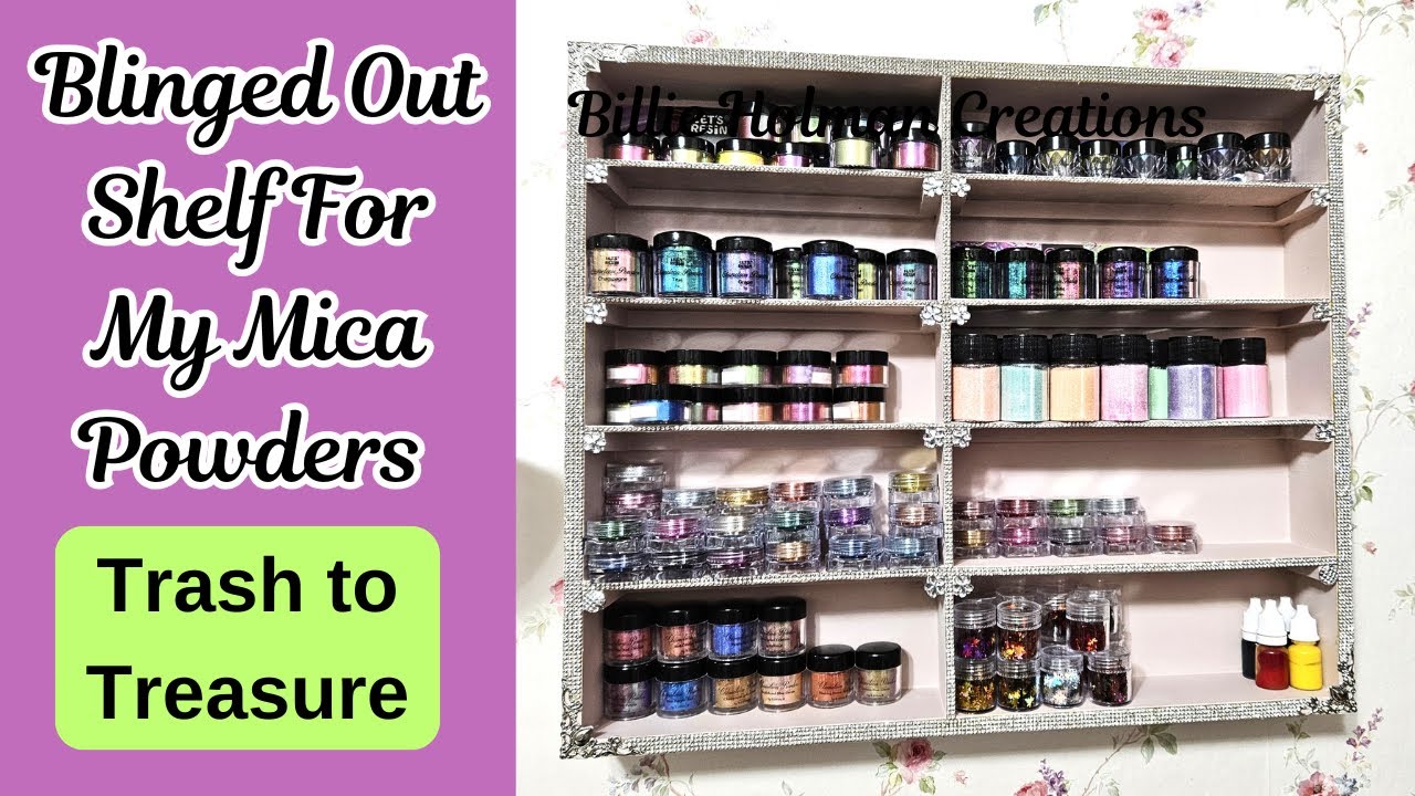 #192 Mica Powder Shelf For My Craft Room Studio. It Matches My Other ...