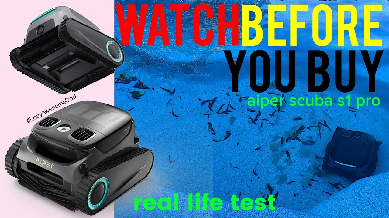 Real Life Test Aiper Scuba S1 Pro Ai robot Pool CLEANER DOES IT WORK ...
