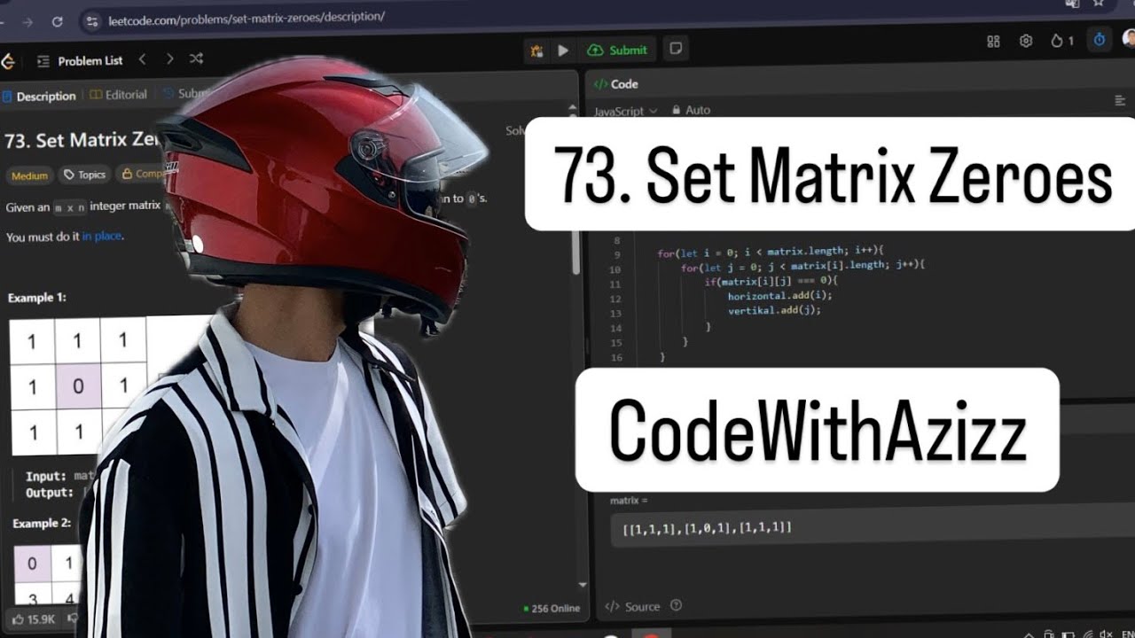 Set Matrix Zeroes | uzbek tilida | leetCode - YouTube