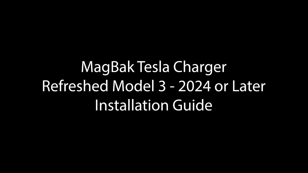 MagBak Tesla Charger for Model 3 (2024) Installation - YouTube