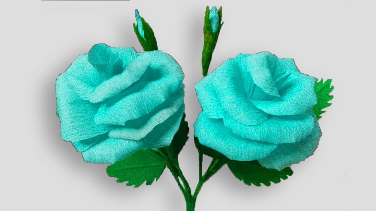 How To Make Beautiful Rose Flowers With Crepe Paper - Handmade Craft ...