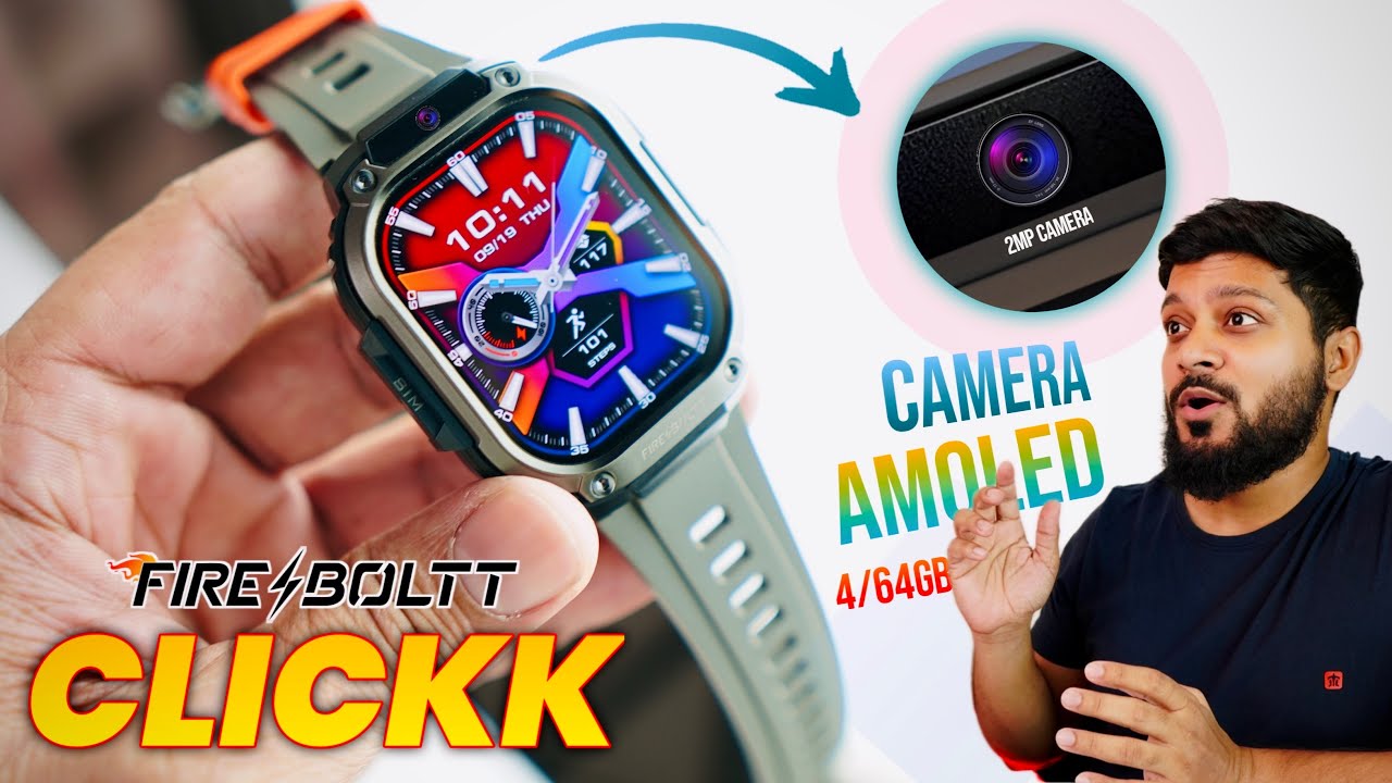 Fireboltt Clickk Android Watch Review || Amoled Display, 4/64GB storage ...