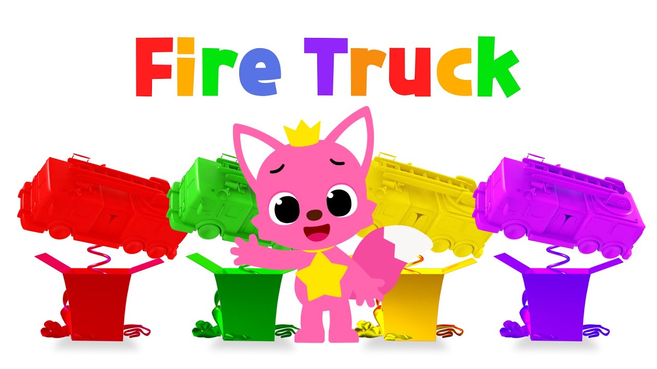 Learn Colors with Fire Truck | Surprise Box Vehicle | Pinkfong Colors ...