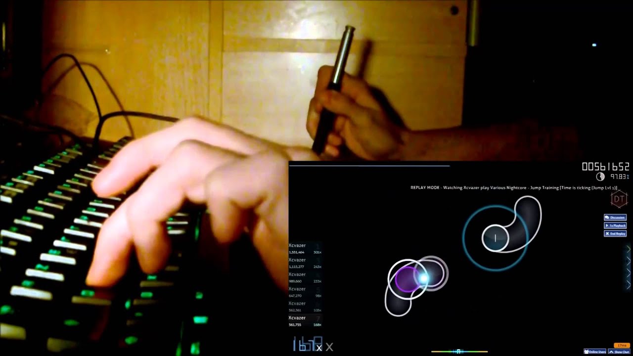 Osu! Time ticking DT (+Hand Cam) - YouTube