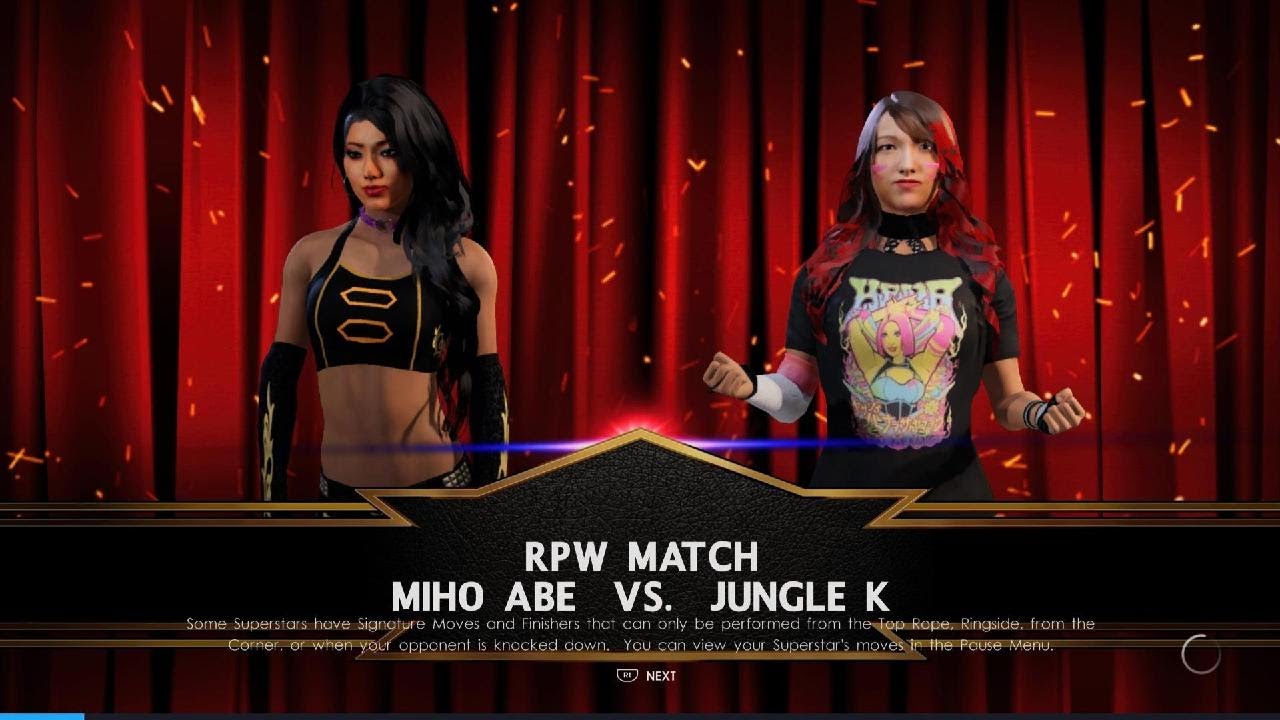 WWE 2K22_mitb qualify mache miho abe vs jungle k - YouTube