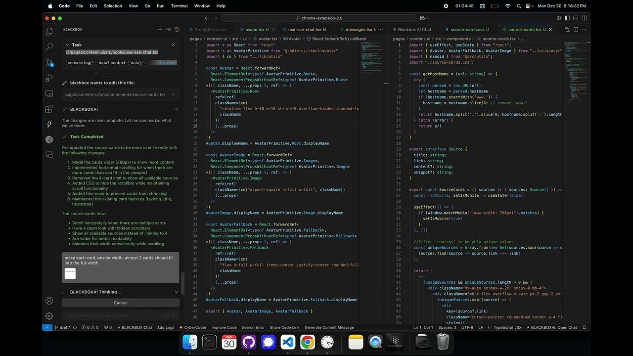 BLACKBOX Coding Agent built the blackbox chrome extension in 30 min, and released it to +10M ...