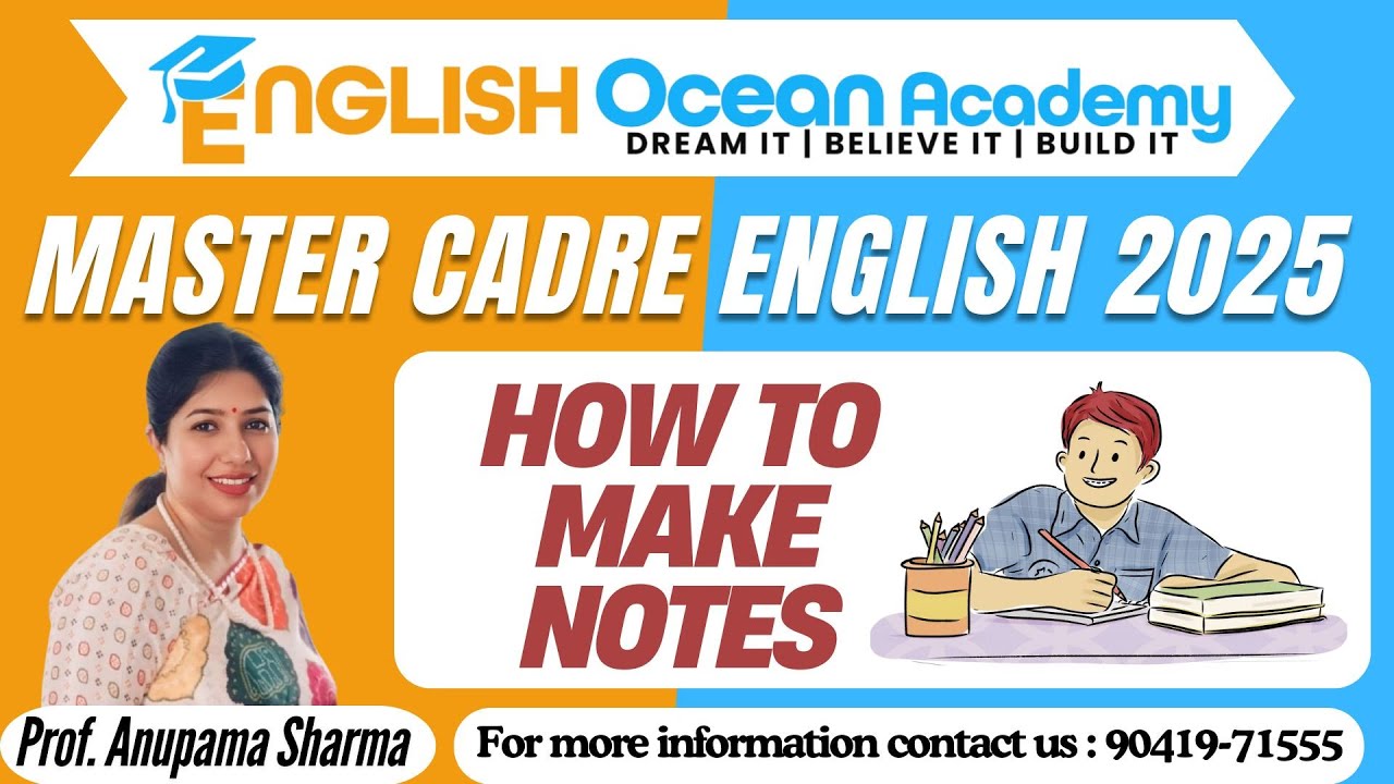 Master Cadre English Preparation | How to Make Notes | Master Cadre ...