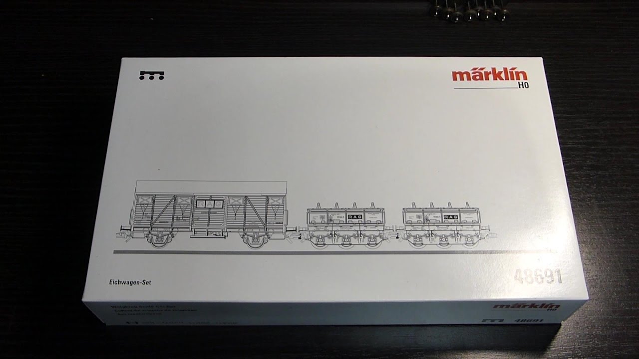MARKLIN 48691 WEIGHT WAGONS. - YouTube