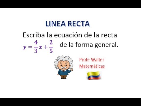 Pasar una ecuación de la recta de EXPLICITA a GENERAL - YouTube