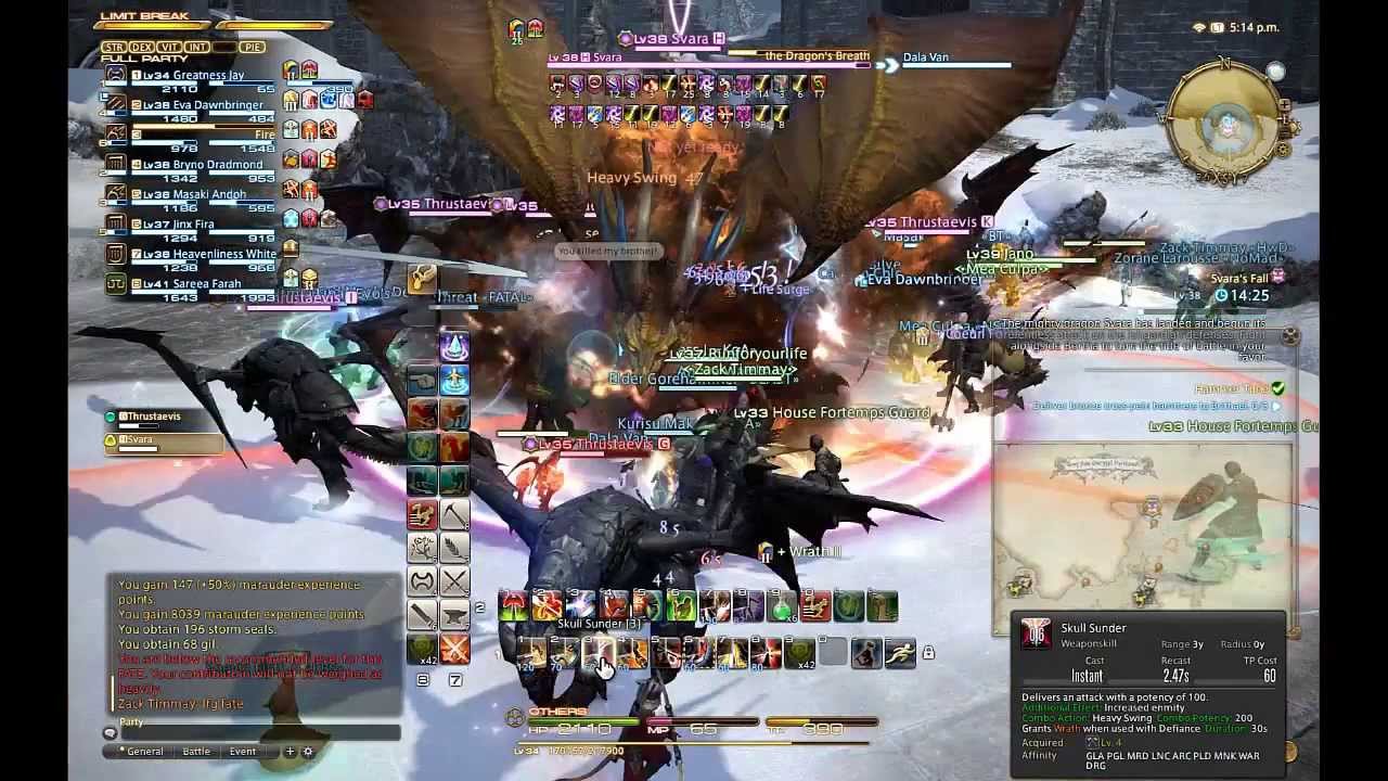 FFXIV:ARR Dragonhead Ring Of Fire FATE fun - YouTube