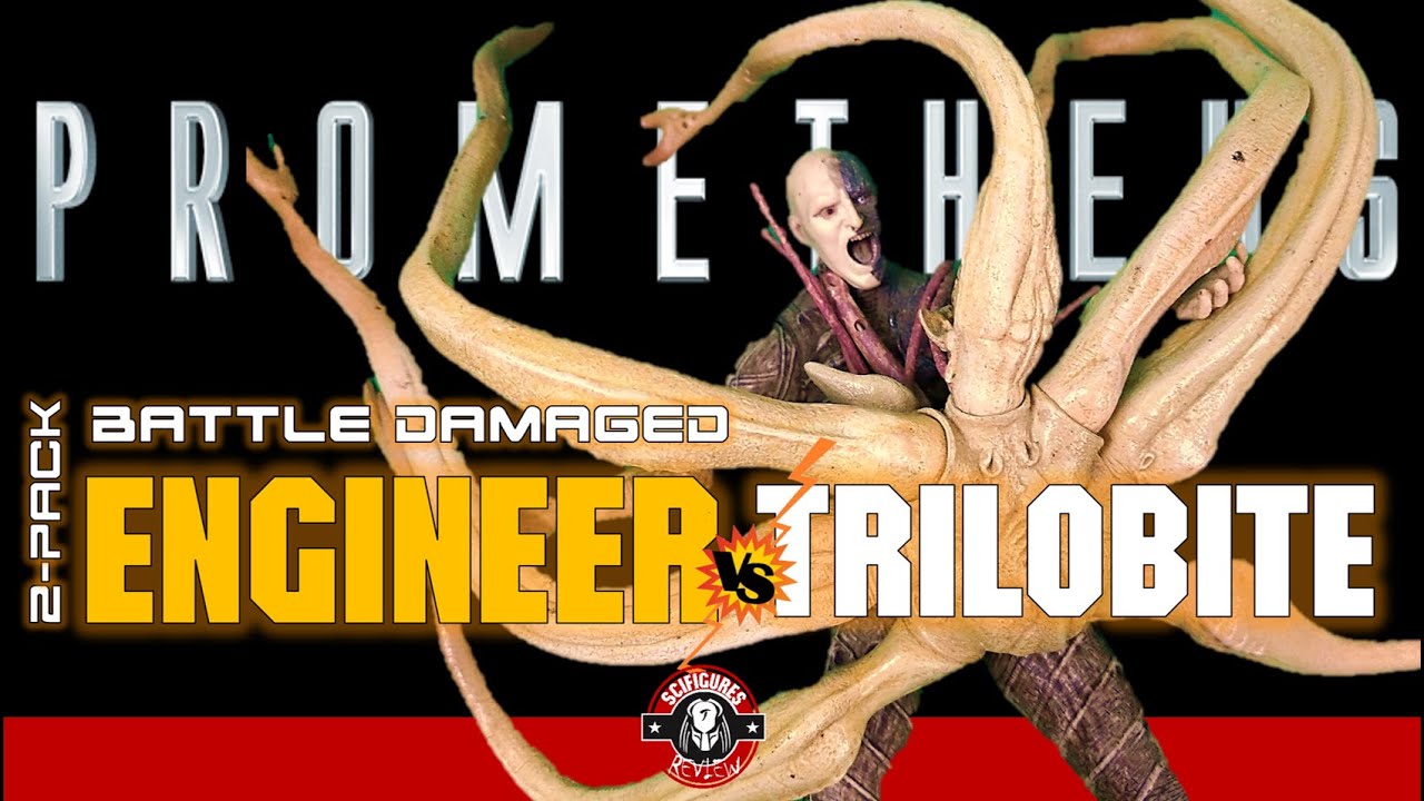 NECA Prometheus Battle Damaged Engineer Vs Trilobite | 2-Pack ...