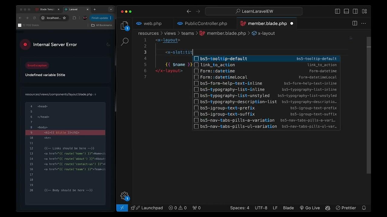 EP 12: Seamless Data Flow: Passing Parameters | Learn Laravel the EASY Way - YouTube