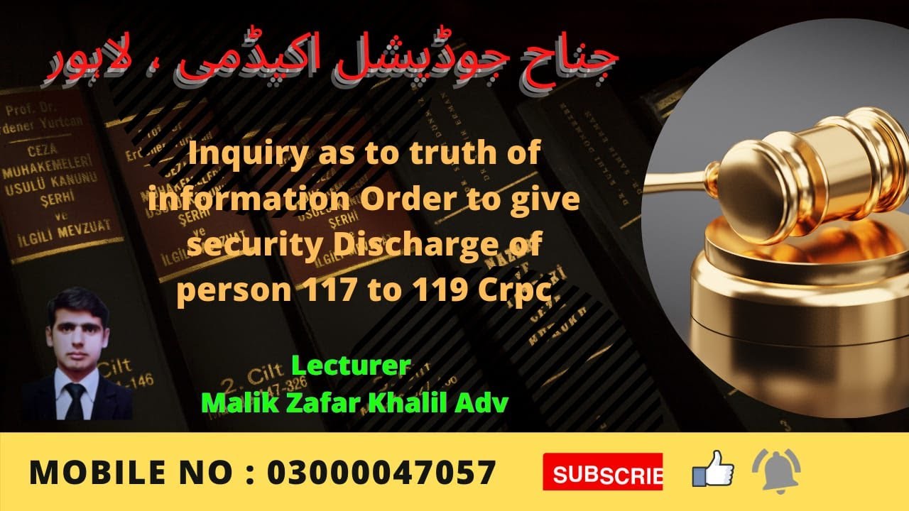 117 to 119 CrPC. Inquiry as to truth of information Order to give ...