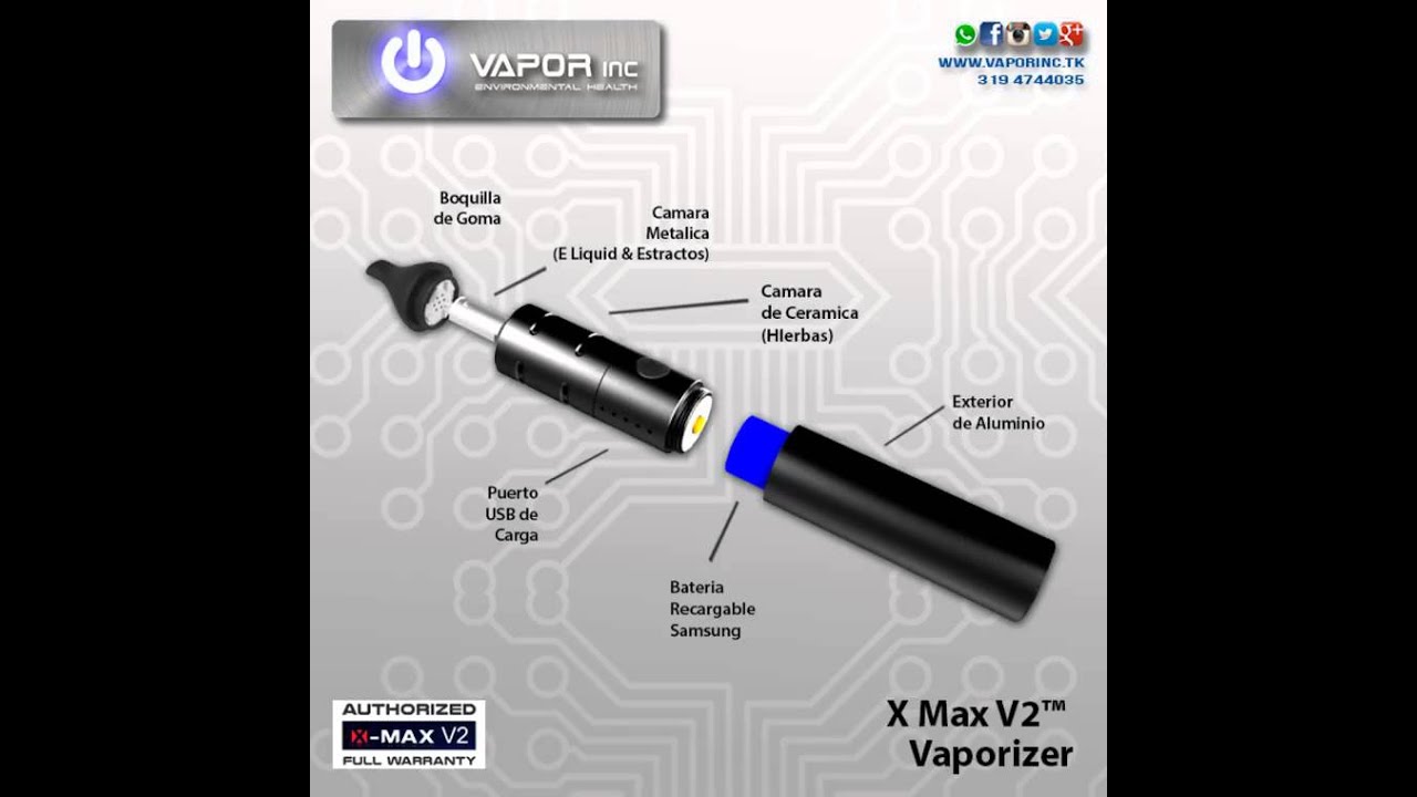 X-MAX V2 PRO VAPORIZADOR MARIHUANA VAPOR.INC COLOM - YouTube