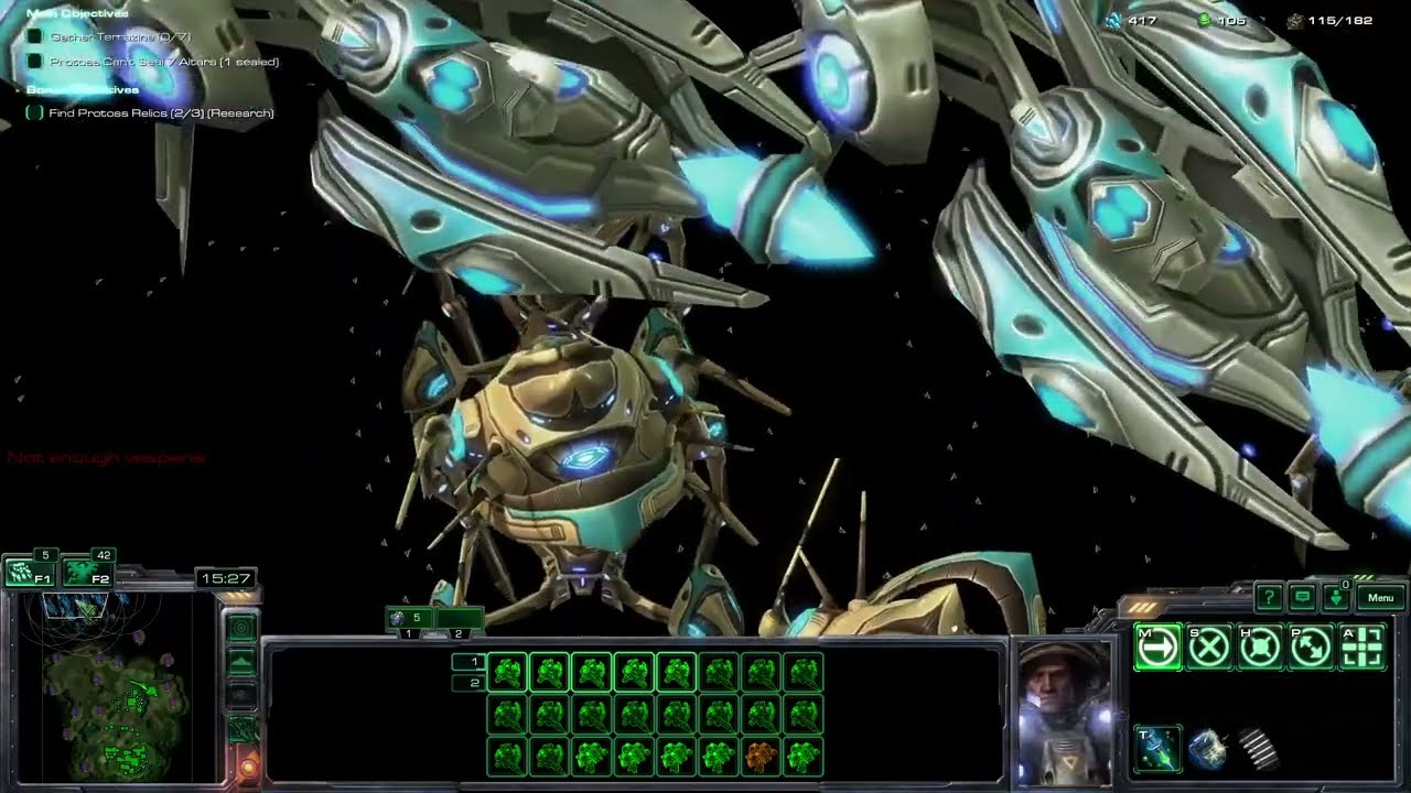 Trying to keep a capital ship the size of a moon from destroying Raynor ...