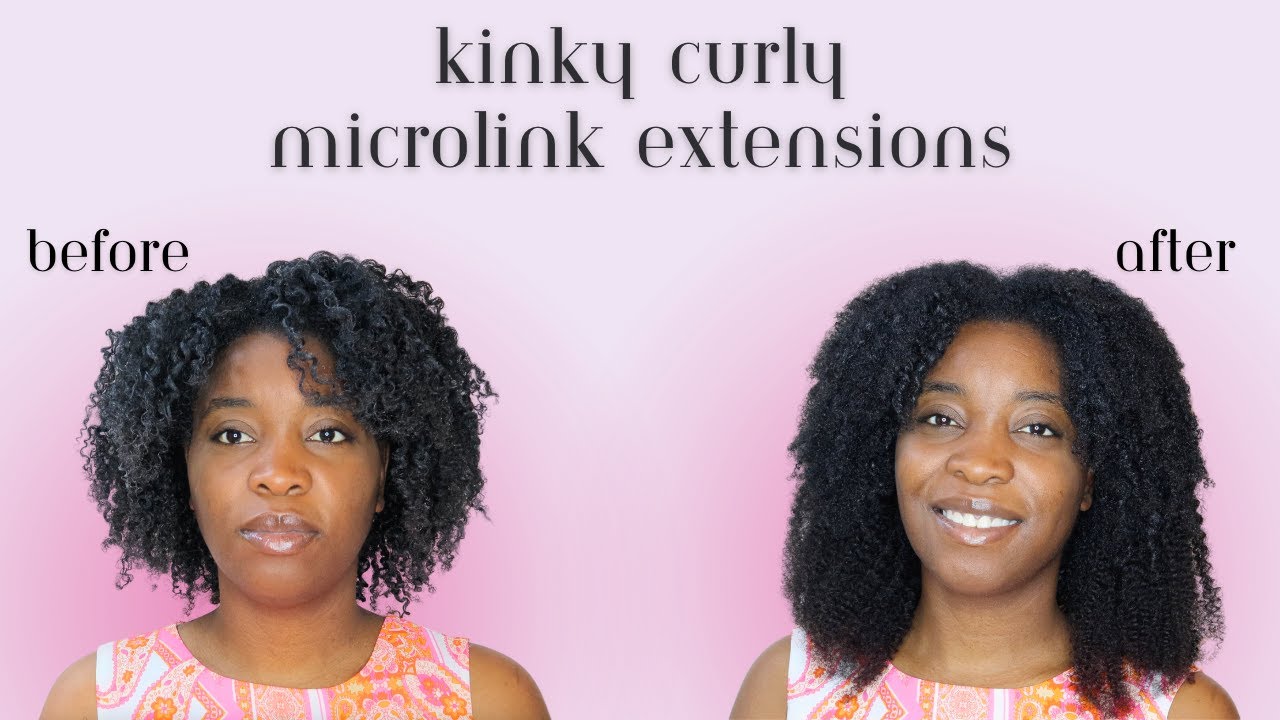 Kinky Curly Microlink Hair Extensions | 4c microlinks - YouTube