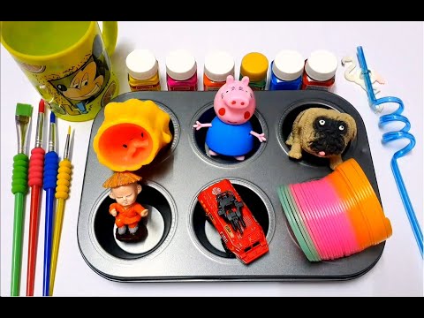 Satisfying Video l How to make Mixing Slime Foot into Bathtub & Rainbow Nail Polish Cutting ASMR  #4