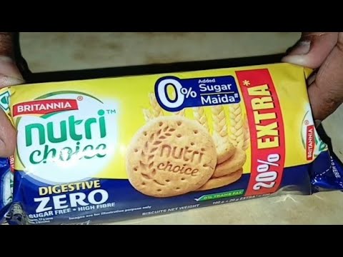 Britannia Nutri Choice Digestive Zero Biscuit #review - YouTube