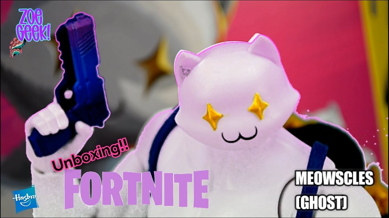 Nueva figura de Fortnite: Meowscles (Ghost) Hasbro Unboxing Zoe Geek ...