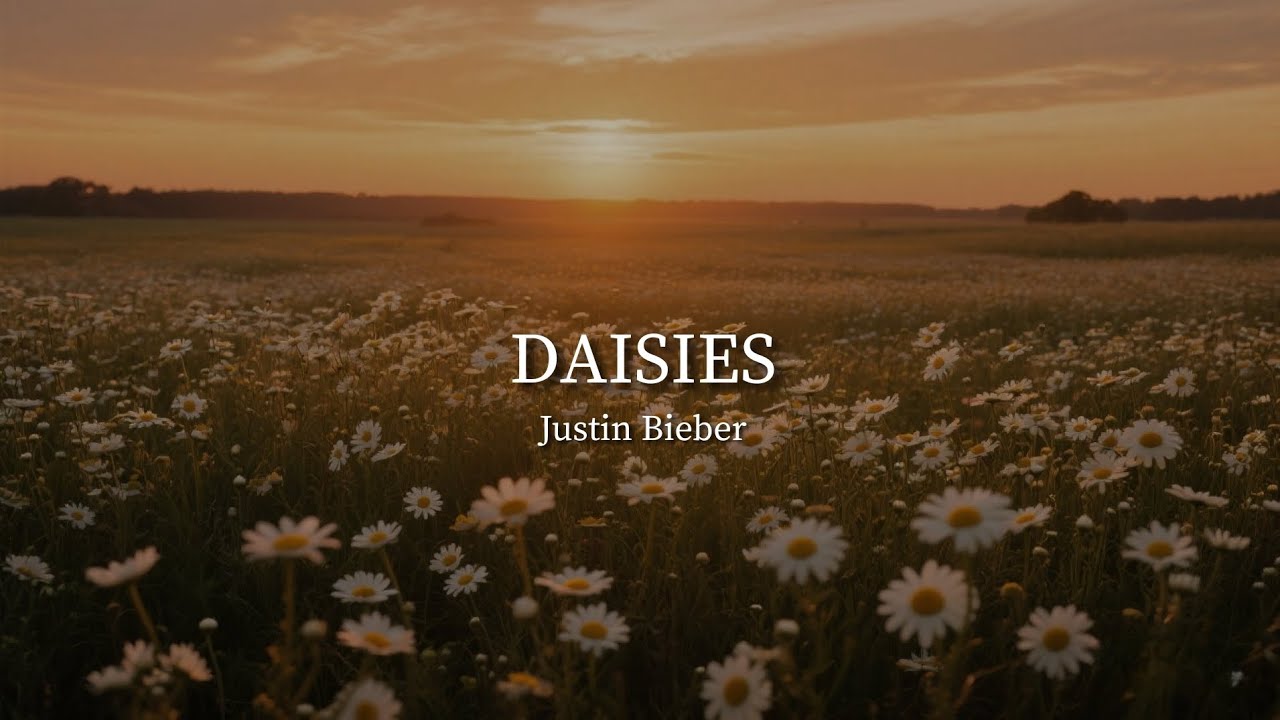 DAISIES by Justin Bieber | Lyric Video | Lavender Notes - YouTube