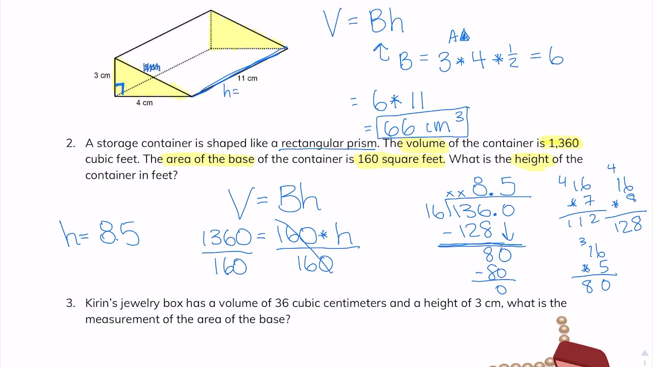 Volume word problems notes - YouTube