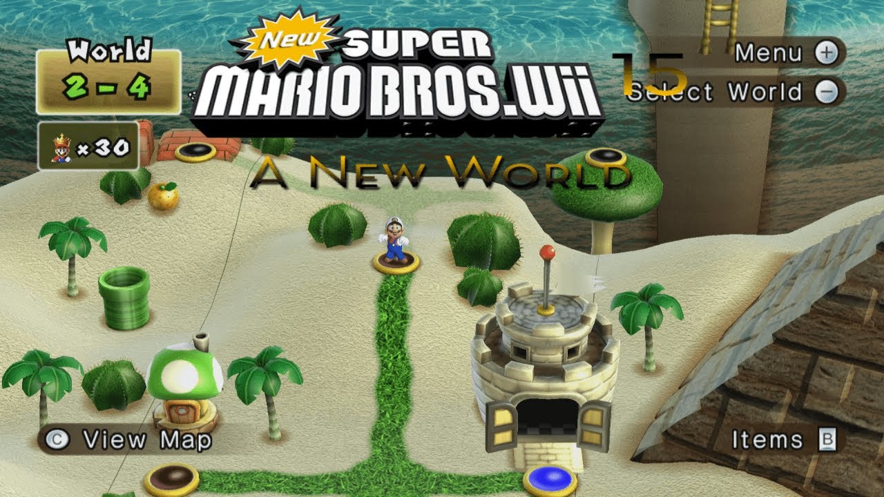 NSMBW 15 A New World #4 Walkthrough 100% - YouTube