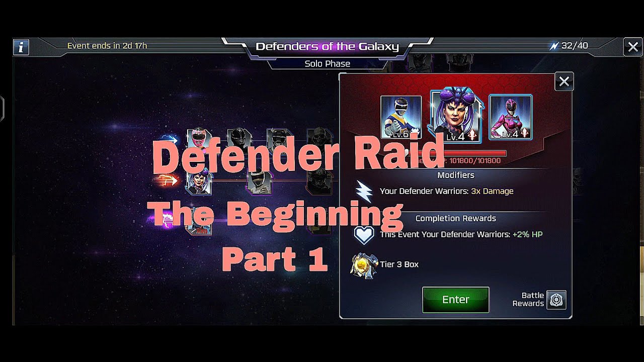 Power Rangers Legacy Wars~The Beginning~Defender Raid - YouTube