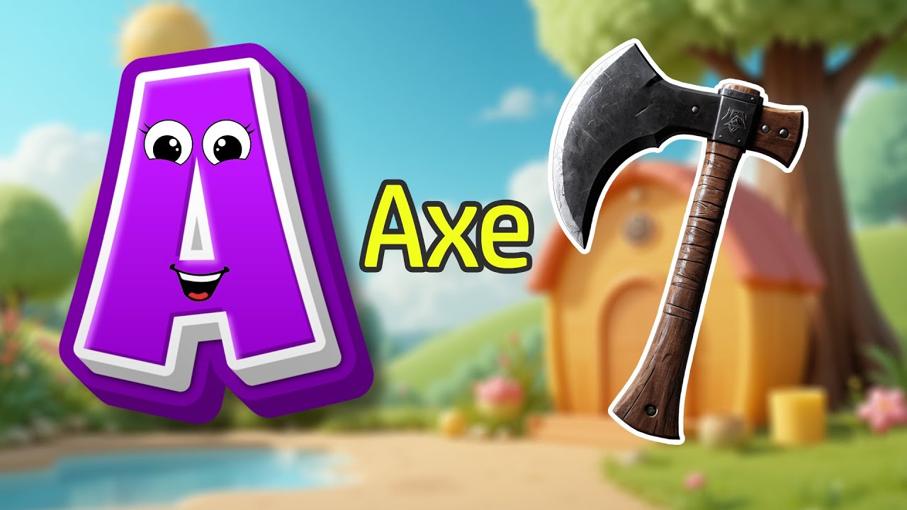 A is for Axe, ABC Phonics Song - Toddler Learning Songs, Nursery Rhymes ...