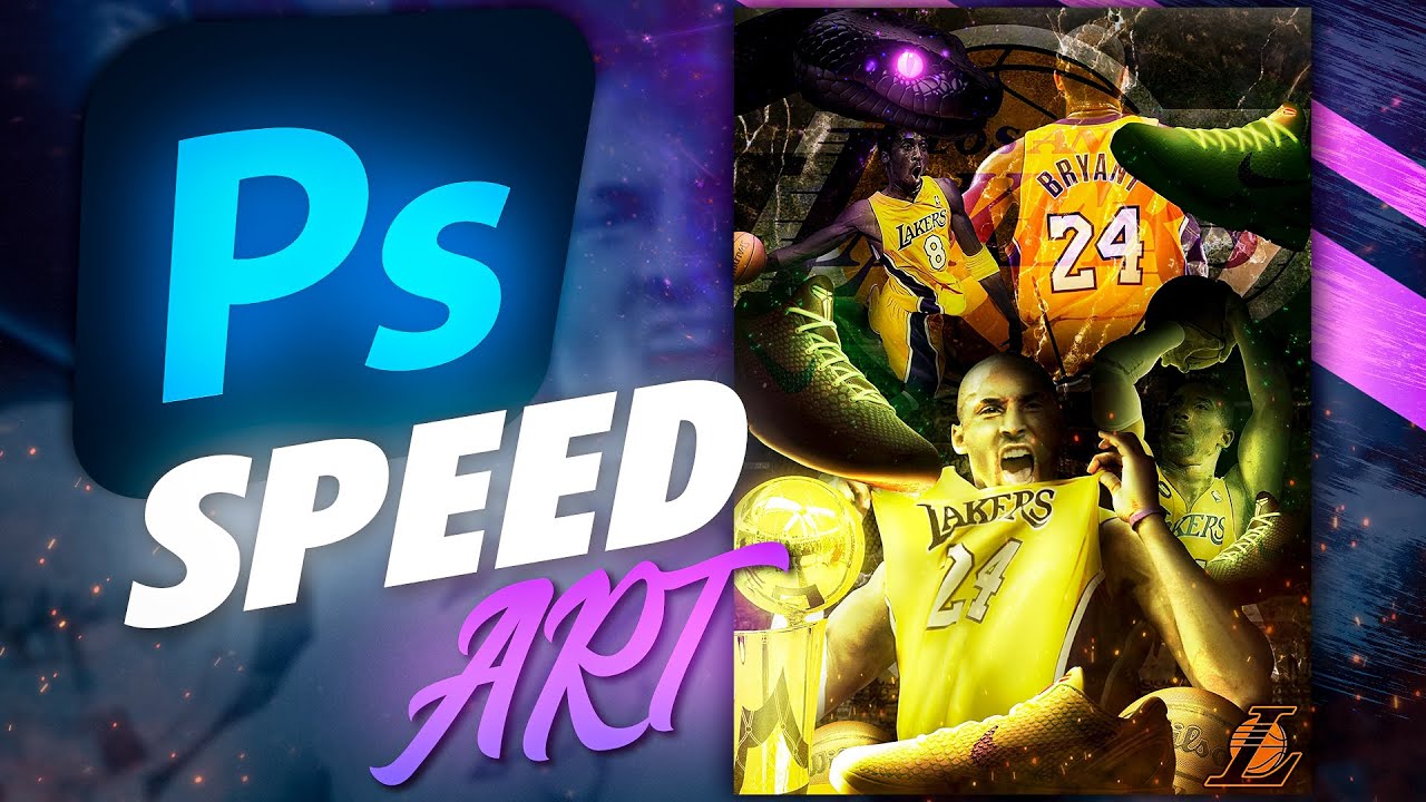 Kobe Bryant | Photoshop Speed Art - Español - YouTube