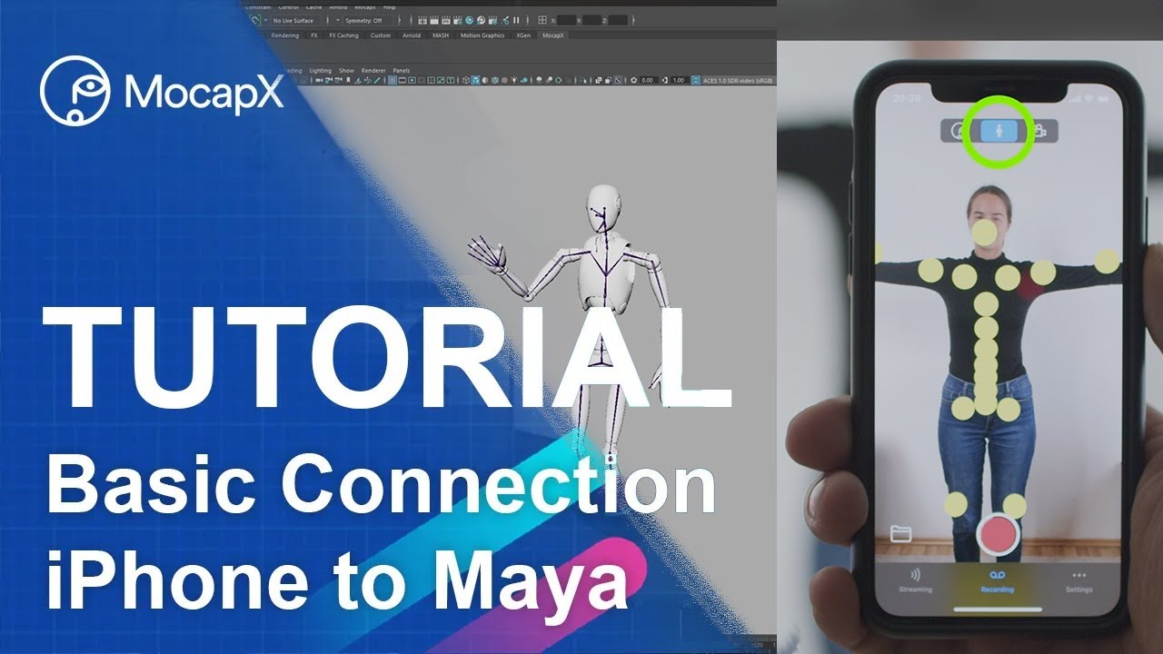 Motion Capture with iPhone in Maya using MocapX app - YouTube