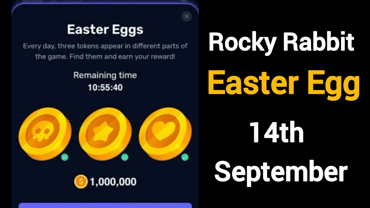 14 September Rocky Rabbit Easter Egg | Easter Eggs 14 September - YouTube