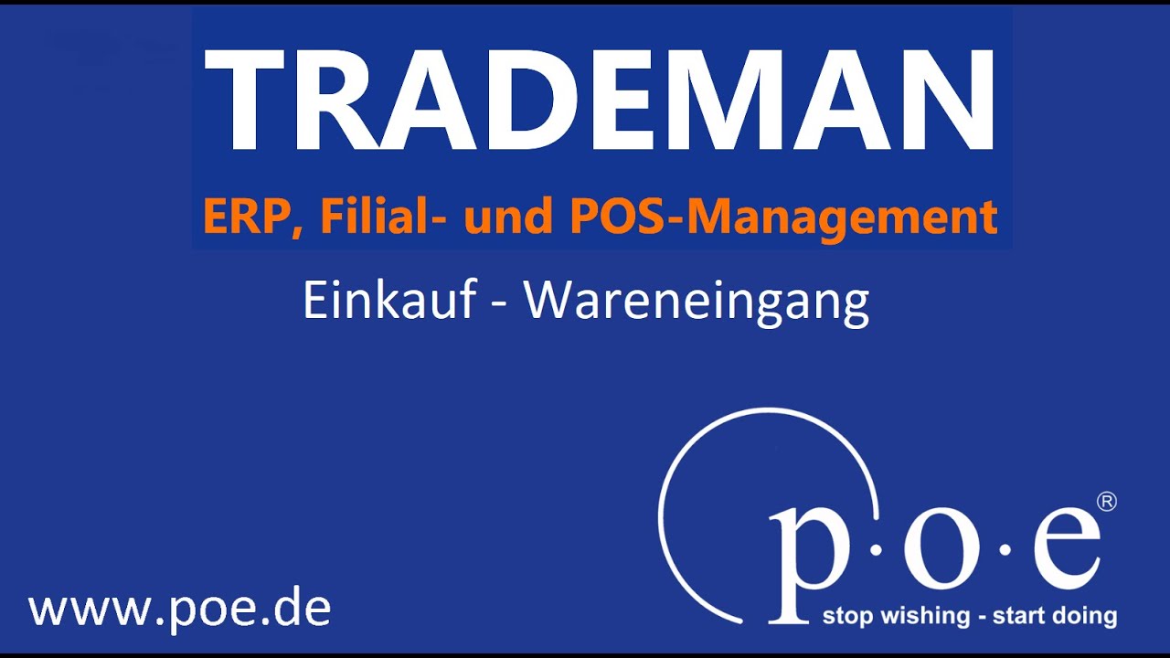 Einkauf - Wareneingang || TRADEMAN training - YouTube