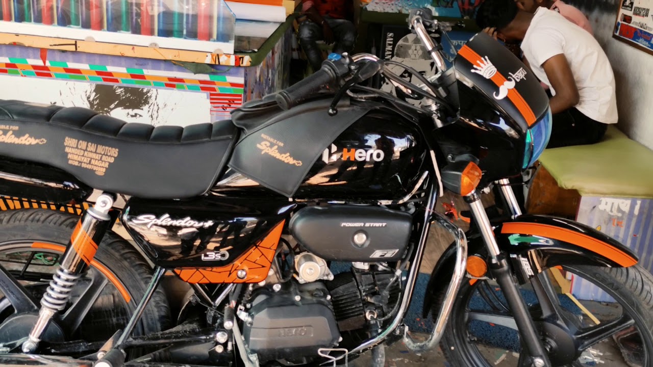 #spledor#modified Bike tank Sticker#Splendor bike modified splendor ...