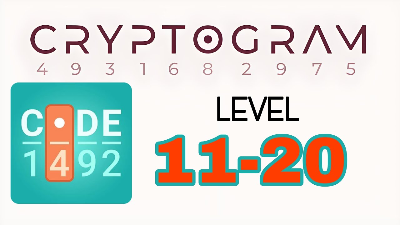 Cryptogram Letters and Numbers 11 12 13 14 15 16 17 18 19 20 - YouTube