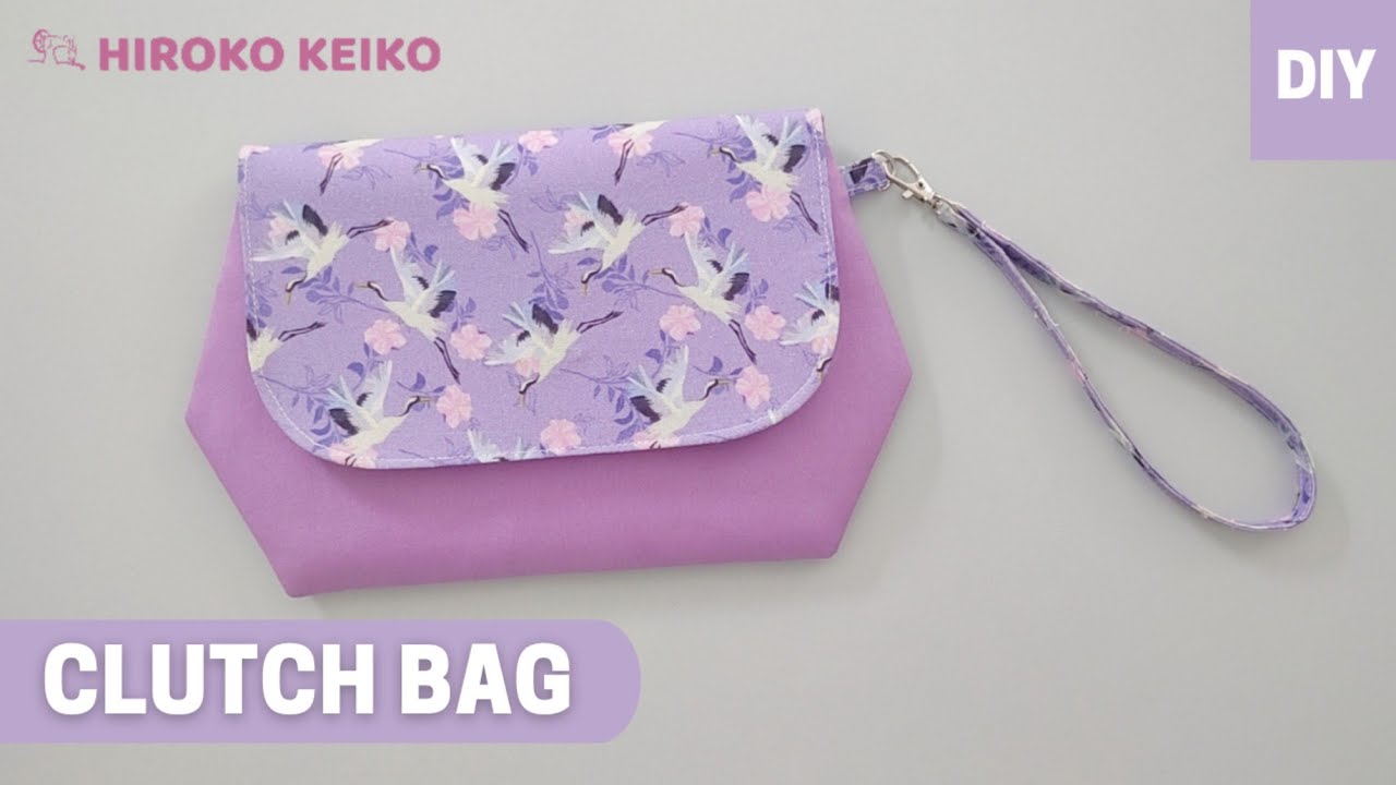 DIY How to Make a Clutch Bag / Clutch Wristlet Tutorial [Hiroko Keiko ...