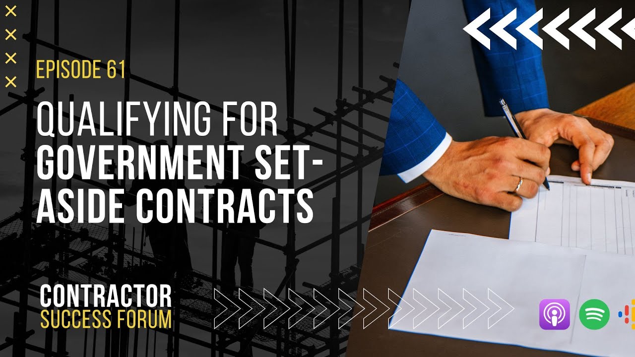 How to qualify for government set aside contracts - YouTube