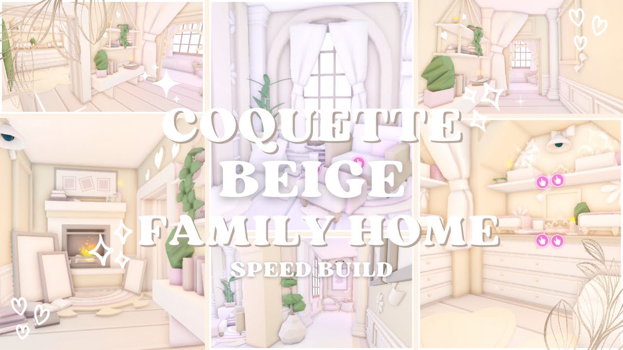 ˚౨ৎ˚｡ Beige Coquette Family Home - Speed Build! ｡˚౨ৎ˚ | Adopt me ...