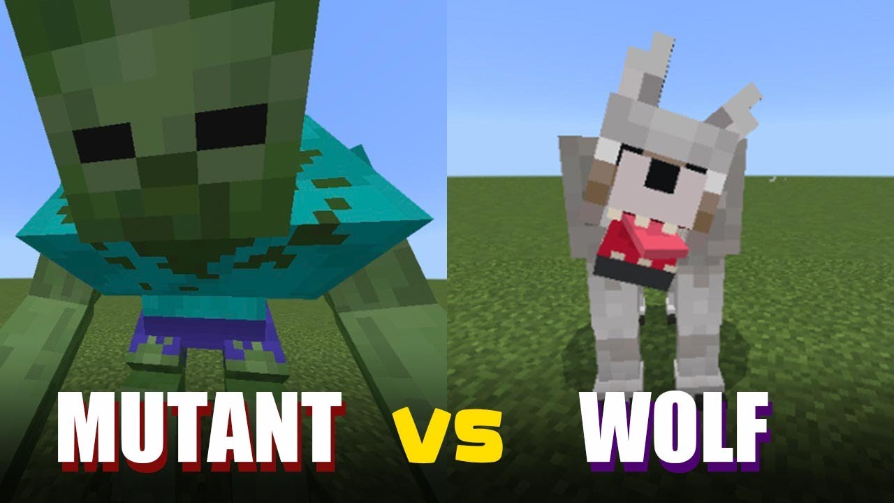 Mutant mobs mod - All Mutant mobs vs. Mutant wolves - YouTube