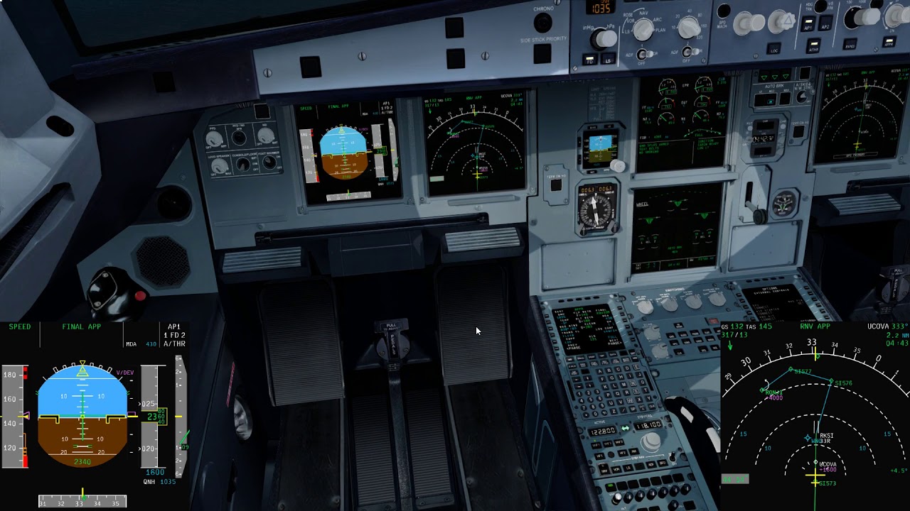 FSLabs A320 RNAV Approach RKSI 33R - YouTube