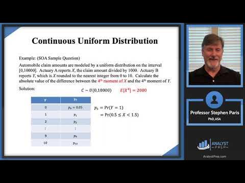 Commonly Tested Continuous Distributions (SOA Exam P – Probability ...