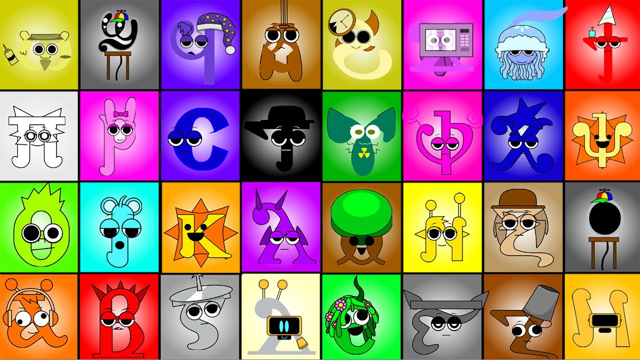 Sprunki Lowercase Coptic Alphabet Lore Band | Compilation Incredibox # ...