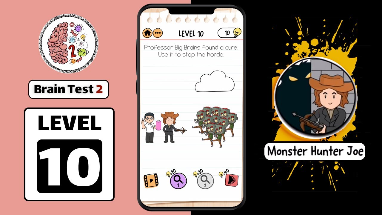 Brain Test 2 Monster Hunter Joe Level 10 - YouTube