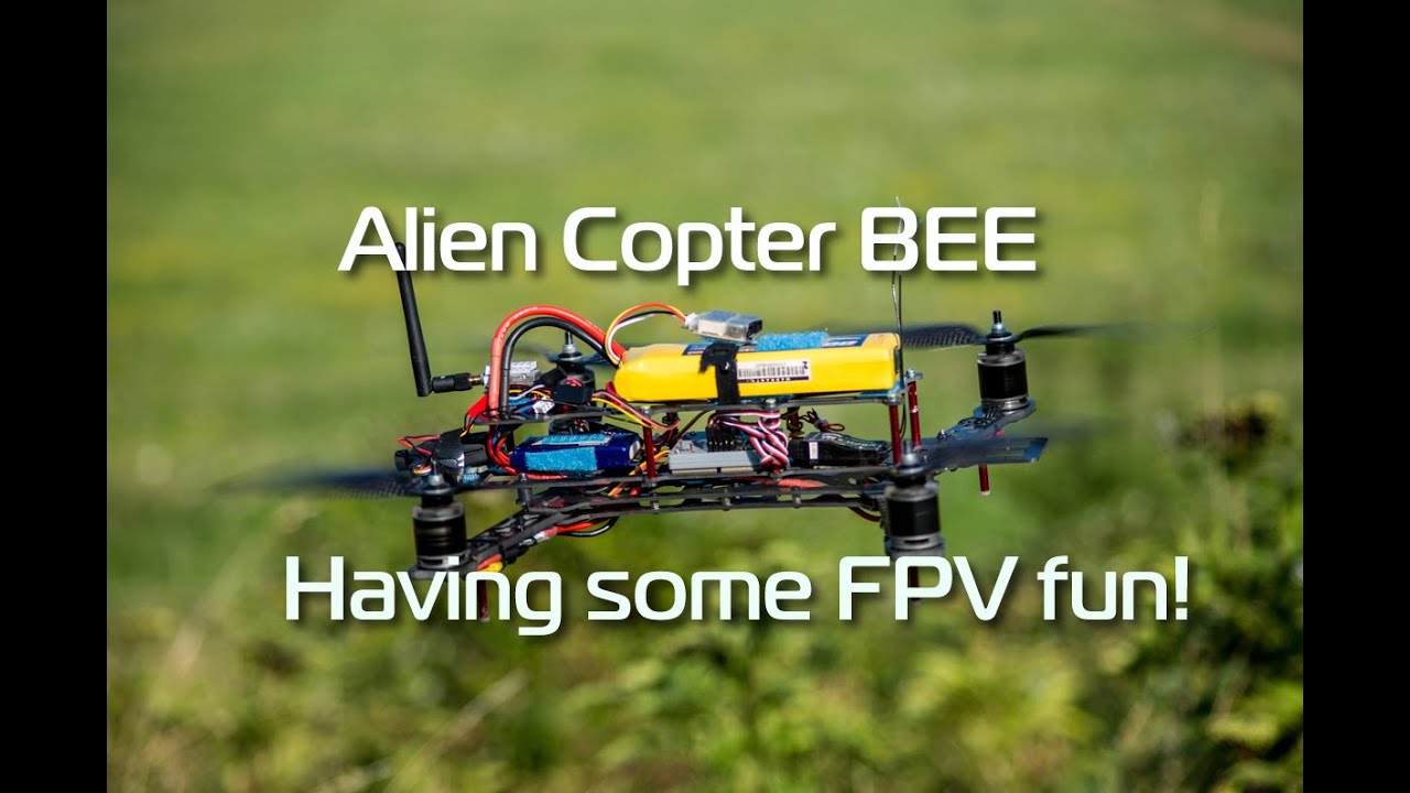 Alien Copter BEE - having some FPV fun around the bushes - YouTube