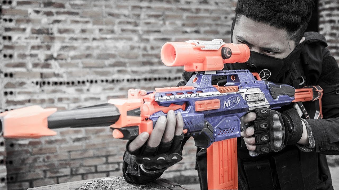 NERF WAR : S.W.A.T Warriors Nerf Guns Fight Attack Crime Group Bad Man ...