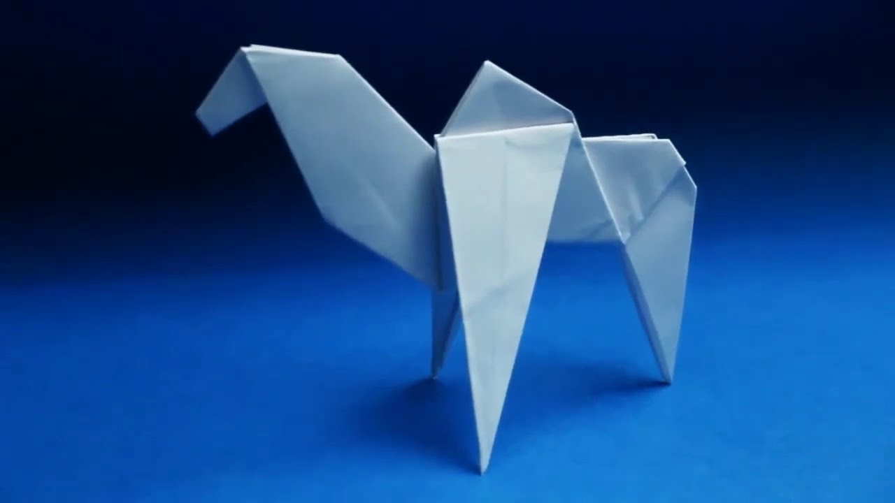 How to make a camel out of paper. Origami camel - YouTube