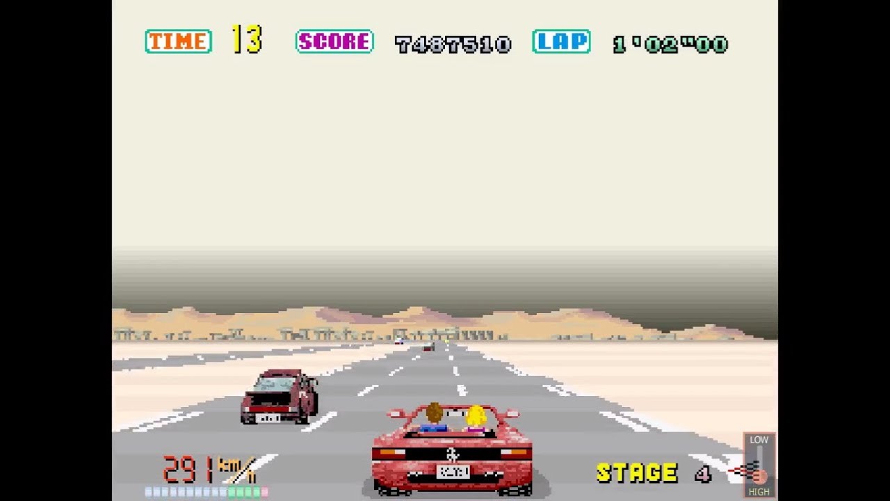 OutRun (1986) SEGA Arcade from Start to FINISH LINE! HD 60fps - YouTube